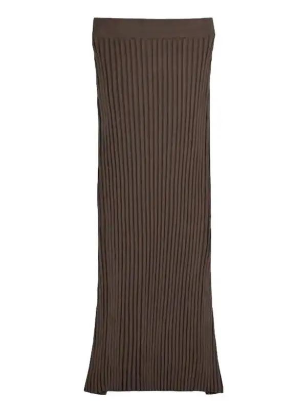 TOD'S Slit Midi Skirt - Brown