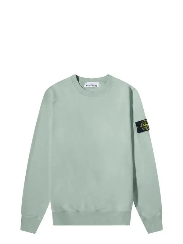Stone Island Compass-patch Sweatshirt - Sage