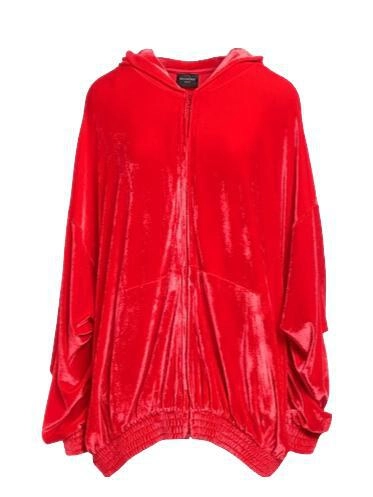 Balenciaga Hooded Sweatshirt - Red