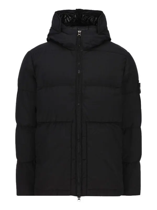 Stone Island Compass-patch Puffer Jacket - Black