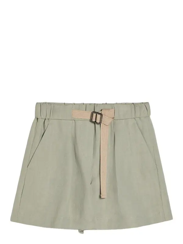 Brunello Cucinelli Belted Twill Shorts - Nude