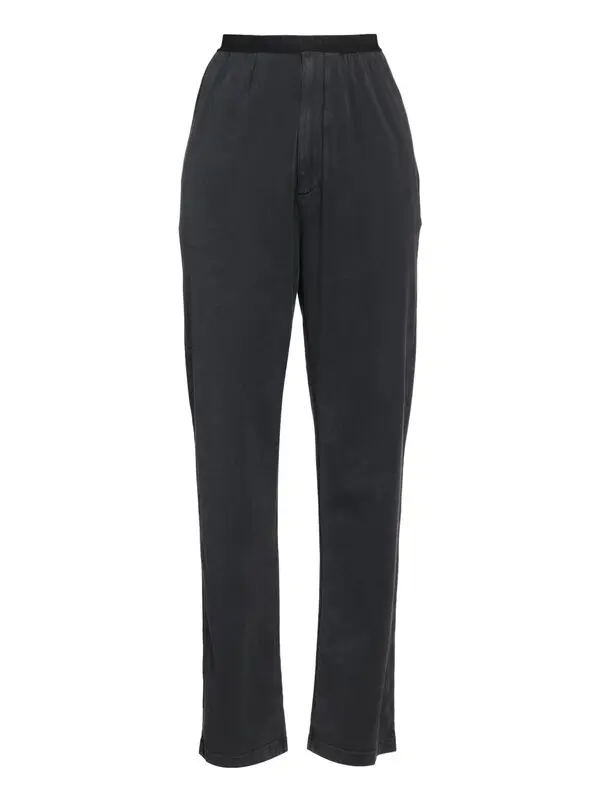 Balenciaga Brand Logo Fleece Sweatpants - Black