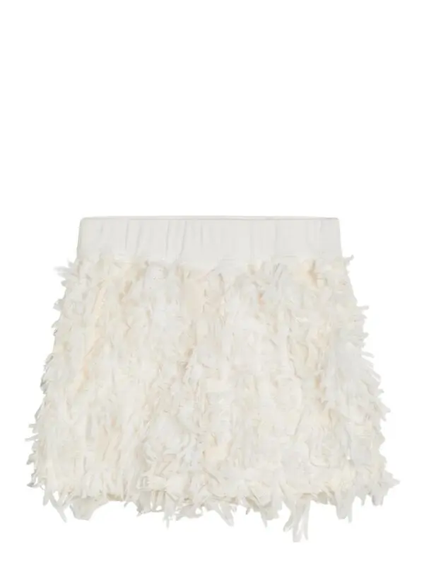 Brunello Cucinelli Fuzzy Shorts - White
