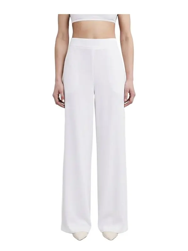 Patrizia Pepe Palazzo Crêpe Trousers - White