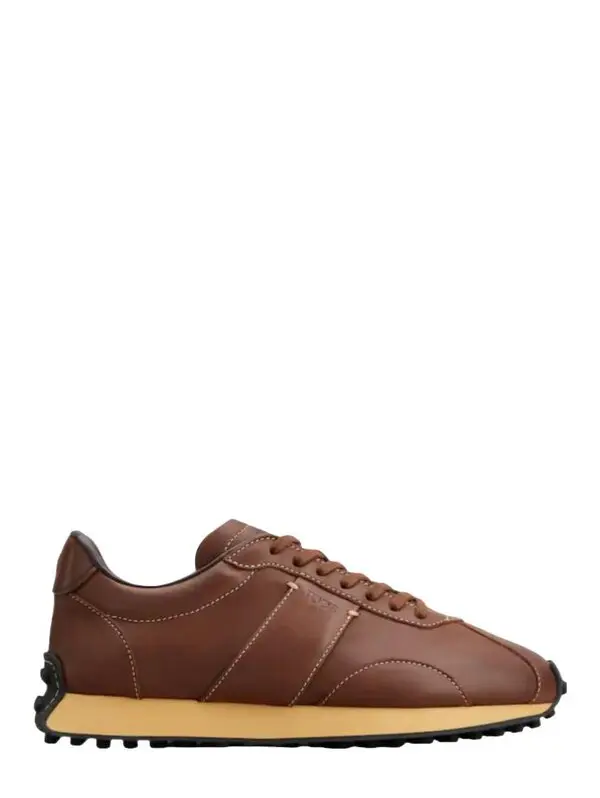 TOD'S Calfskin Round-toe Sneakers - Brown
