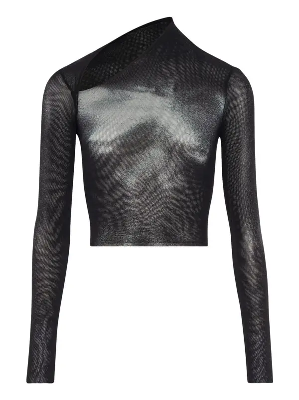 JEAN PAUL GAULTIER Asymmetric Collar T-shirt - Black