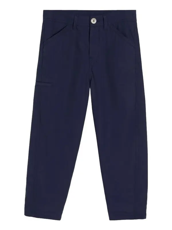 Brunello Cucinelli Cotton Crêpe Batavia Ergonomic Trousers - Blue