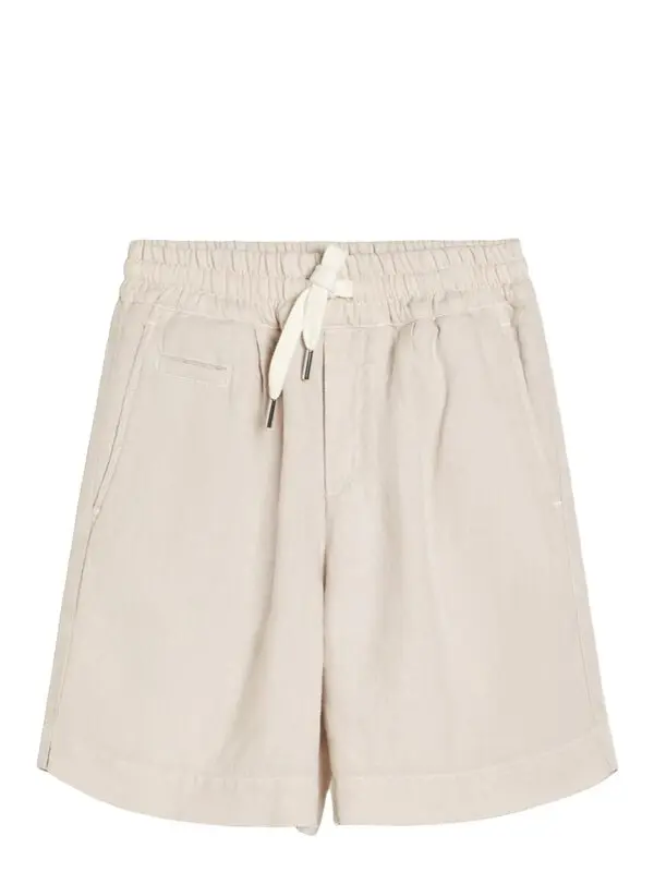 Brunello Cucinelli Garment-dyed Drawstring Shorts - Oatmeal