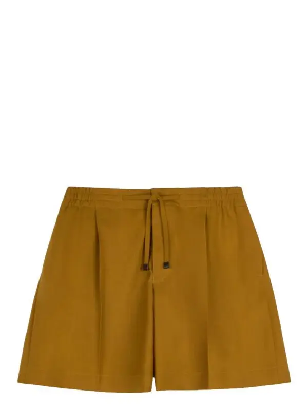 TOD'S Pleated Drawstring Shorts - Brown