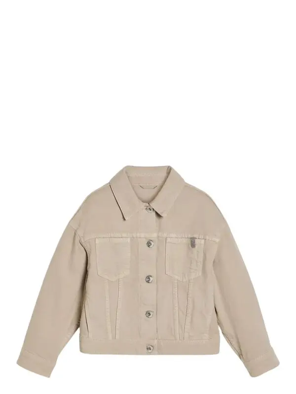 Brunello Cucinelli Monili-detailed Denim Jacket - Sand