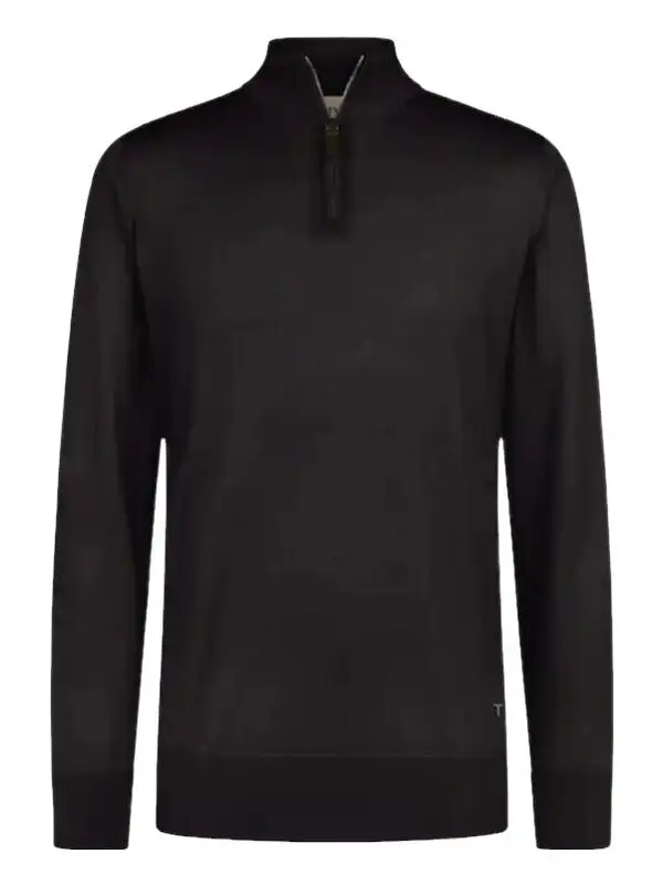 TOD'S Zip-up Merino Wool Sweater - Grey