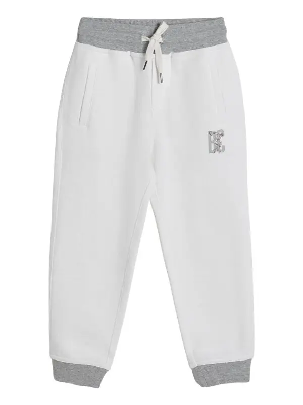 Brunello Cucinelli Cotton And Linen Mélange French Terry Trousers With Print - White