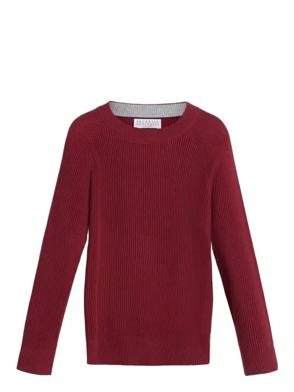 Brunello Cucinelli Ribbed Sweater - Red