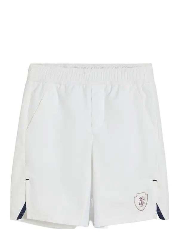 Brunello Cucinelli Nylon Bermuda Shorts With Logo - White