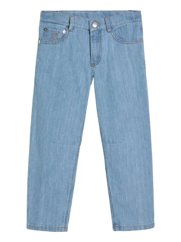 Brunello Cucinelli Lightweight Denim Five-pocket Trousers - Blue