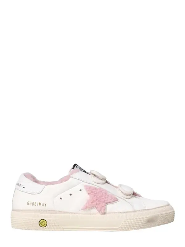 GOLDEN GOOSE Shearling Star-patch Sneakers - White