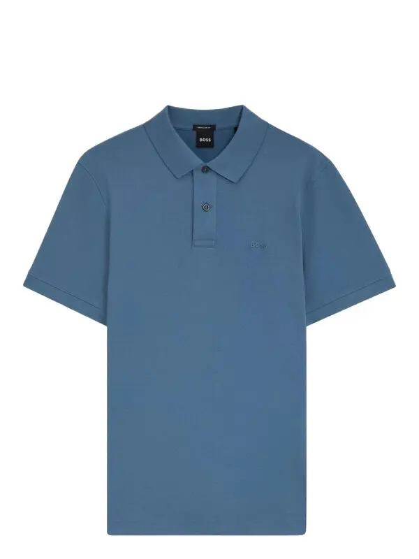Hugo Boss Short-sleeved Straight Hem Polo Shirt - Blue