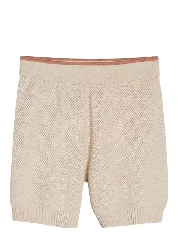 Brunello Cucinelli Cotton Honeycomb Knit Bermuda Shorts - Beige