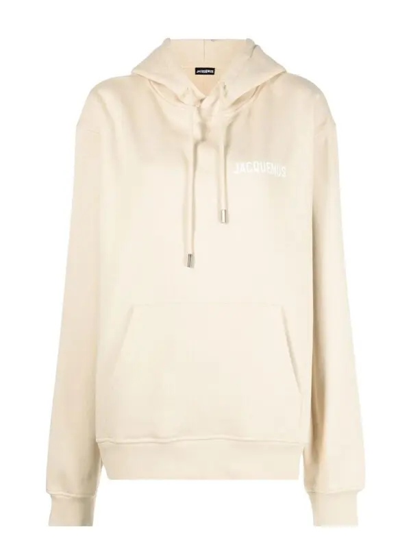 Jacquemus Embroidered Logo Hoodie - White