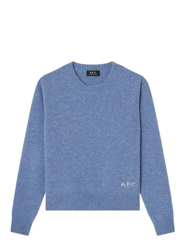 A.p.c. Boxy Wool Sweater - Grey-blue