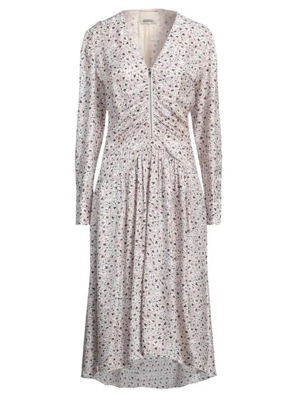Isabel Marant Étoile Printed Zip Long Dress - Gray