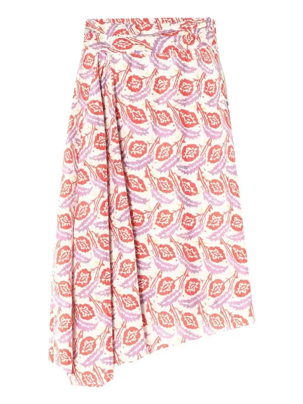 Isabel Marant Étoile Floral-print Asymmetric Satin Skirt - Pink