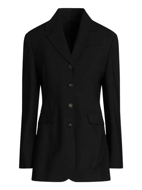 Brunello Cucinelli Single-breasted Cool Wool Blazer - Black