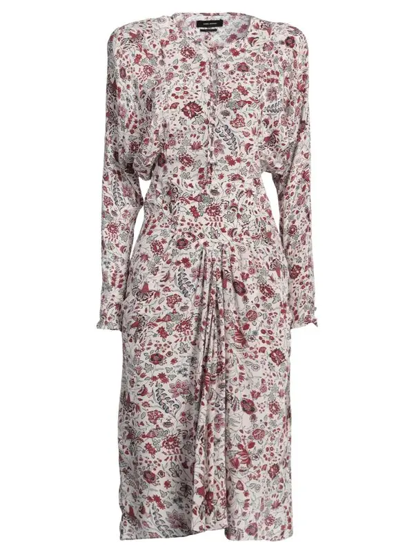 Isabel Marant Étoile Floral Print Long Sleeve Dress - Multicolor
