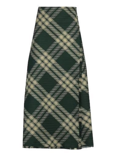 Burberry Wool Wrap Skirt With Fringes - Black