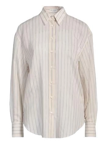 Brunello Cucinelli Striped Metallic Shirt - White