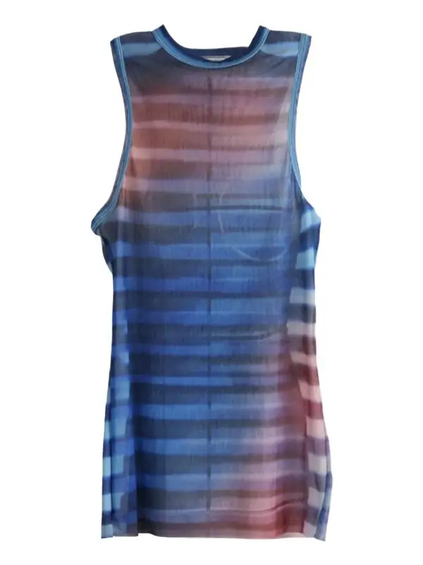 JEAN PAUL GAULTIER Sleeveless Horizontal Stripe Top - Blue
