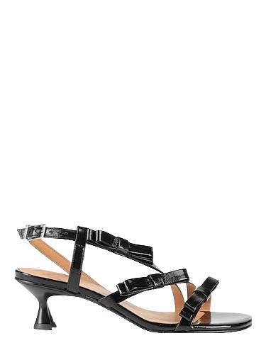 GANNI Embellished Bow Sandals - Black