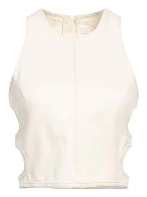Chloé Gabardine Crop Top - White