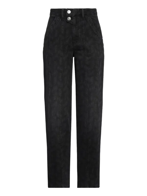 Isabel Marant Étoile High-waist Straight-leg Jeans - Black