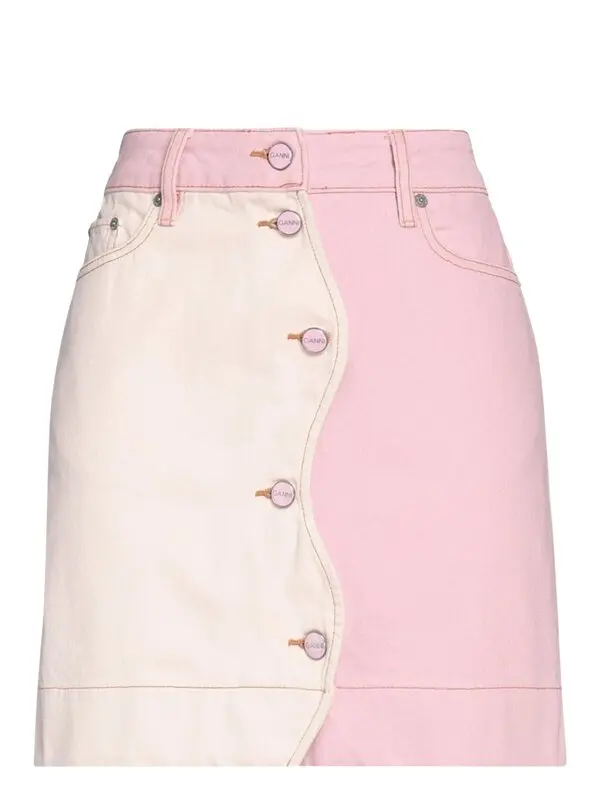 GANNI Button Skirt - Pink