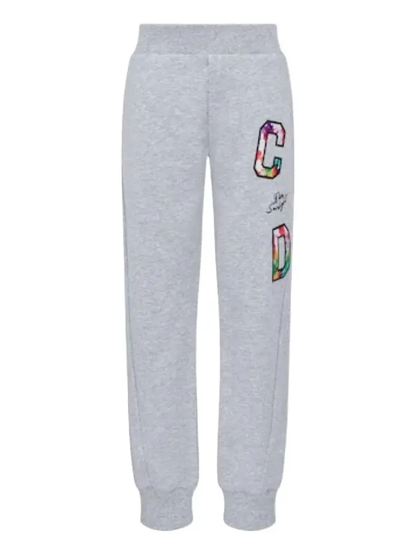 Dior Cotton Fleece Track Pants With Cd Patch - Gray