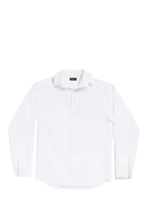 Balenciaga Large Fit Shirt With Kick Collar - White