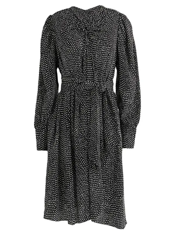 Isabel Marant Étoile Polka Dot Silk Dress - Black