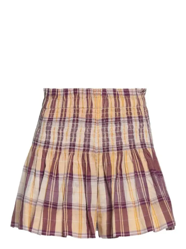 Isabel Marant Étoile Plaid Gathered Skirt - Nude