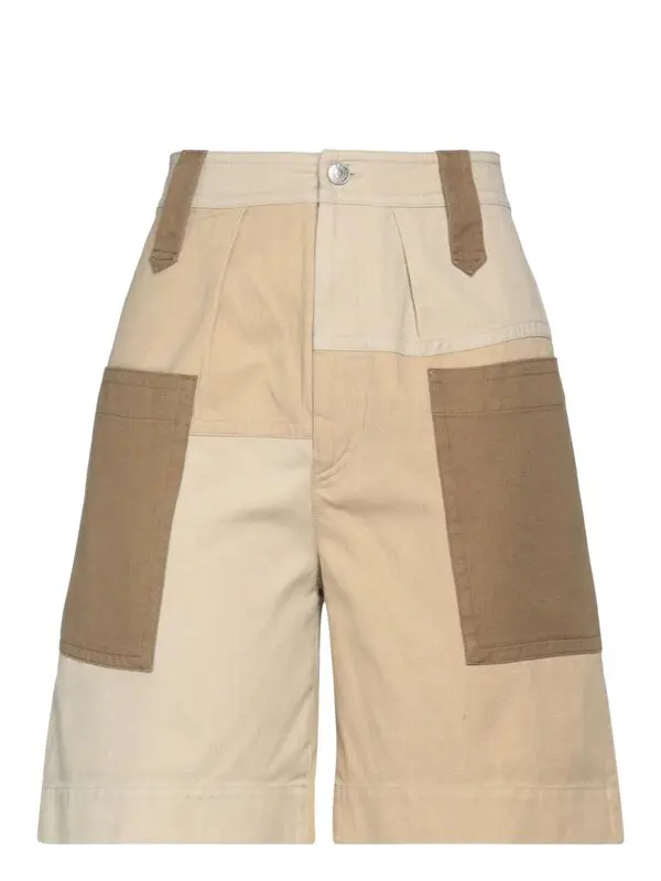 Isabel Marant Étoile Patchwork High-waisted Shorts - Nude