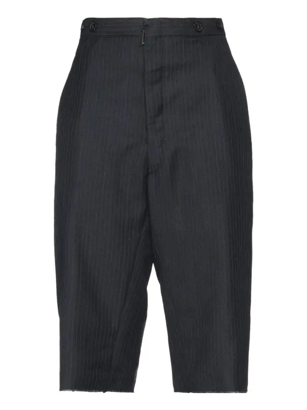 MAISON MARGIELA Pinstriped Flannel Culottes - Black