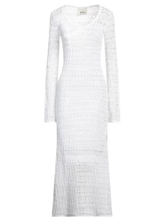 Isabel Marant Étoile Crochet Knit Flared Maxi Dress - White