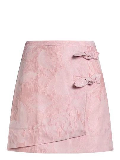 GANNI Bow Jacquard Skirt - Pink
