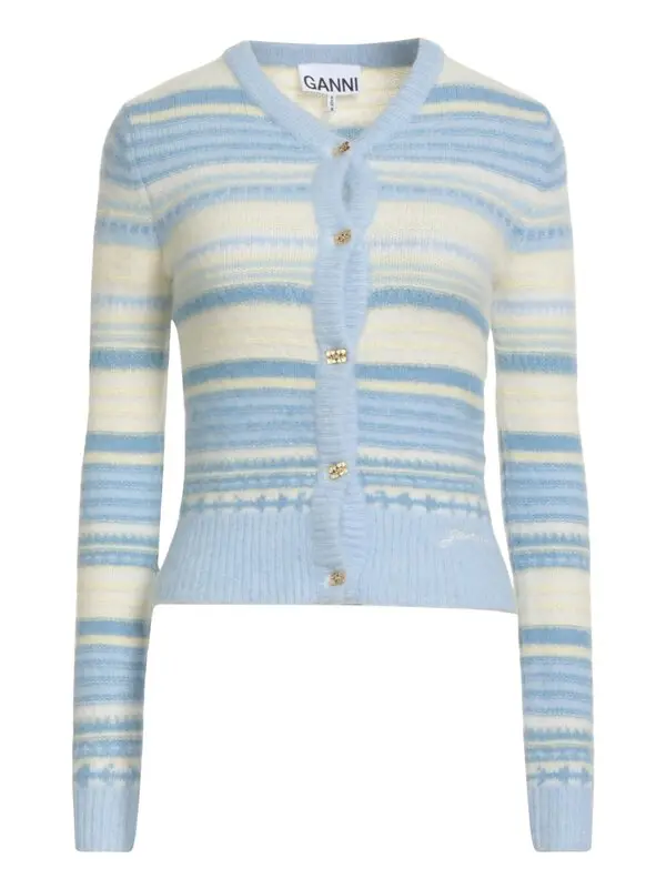 GANNI Cardigans - Blue