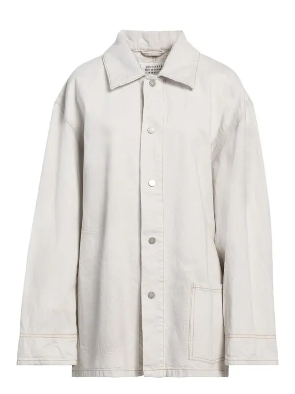 MAISON MARGIELA Long Sleeve Denim Jacket - White