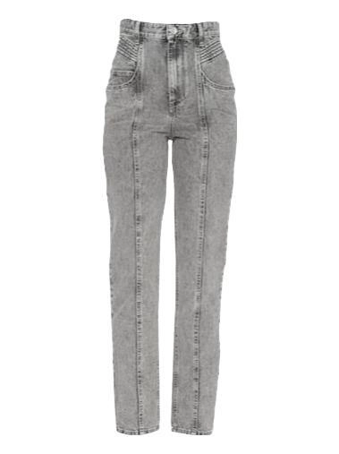 Isabel Marant Étoile High Waisted Denim Trousers - Gray