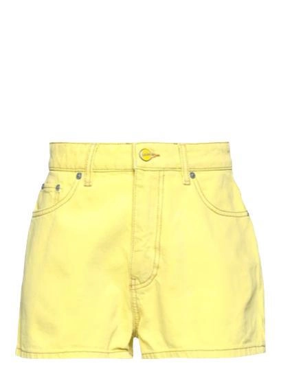GANNI Denim Shorts - Yellow