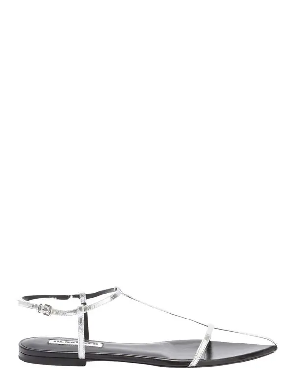 JIL SANDER Pointed-toe Caged Sandals - White