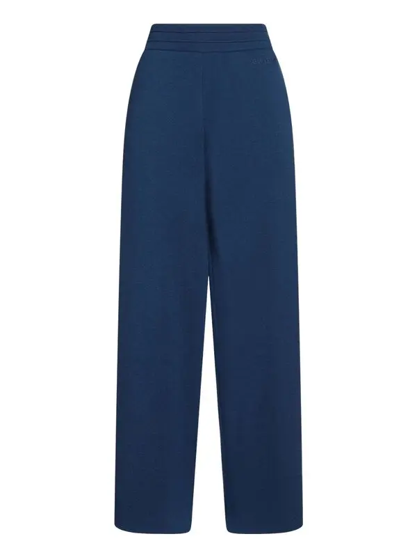 Burberry Wide-leg Knit Trousers - Blue