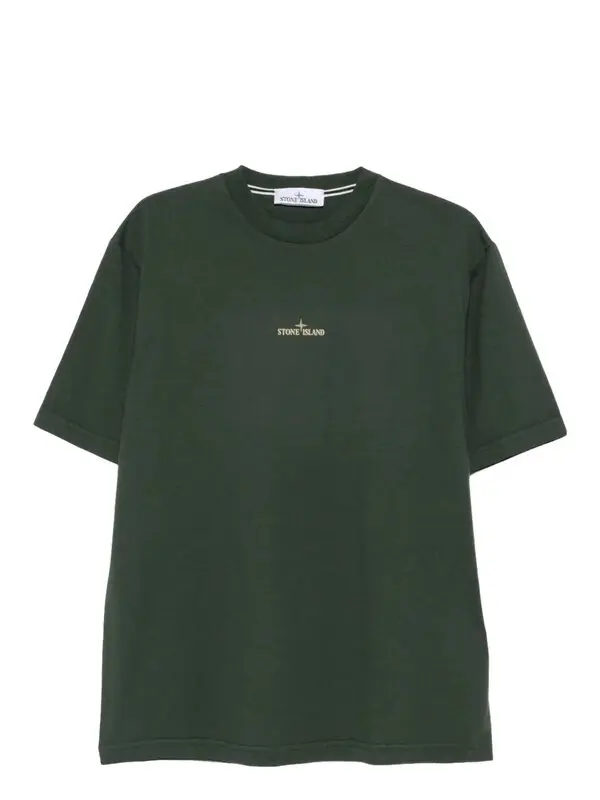 Stone Island Compass Printed Crewneck T-shirt - Green